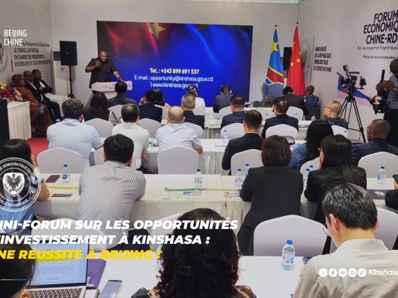 Forum économique Rdc Chine Focac Mini Forum Sur Les Opportunités Dinvestissements à Kinshasa